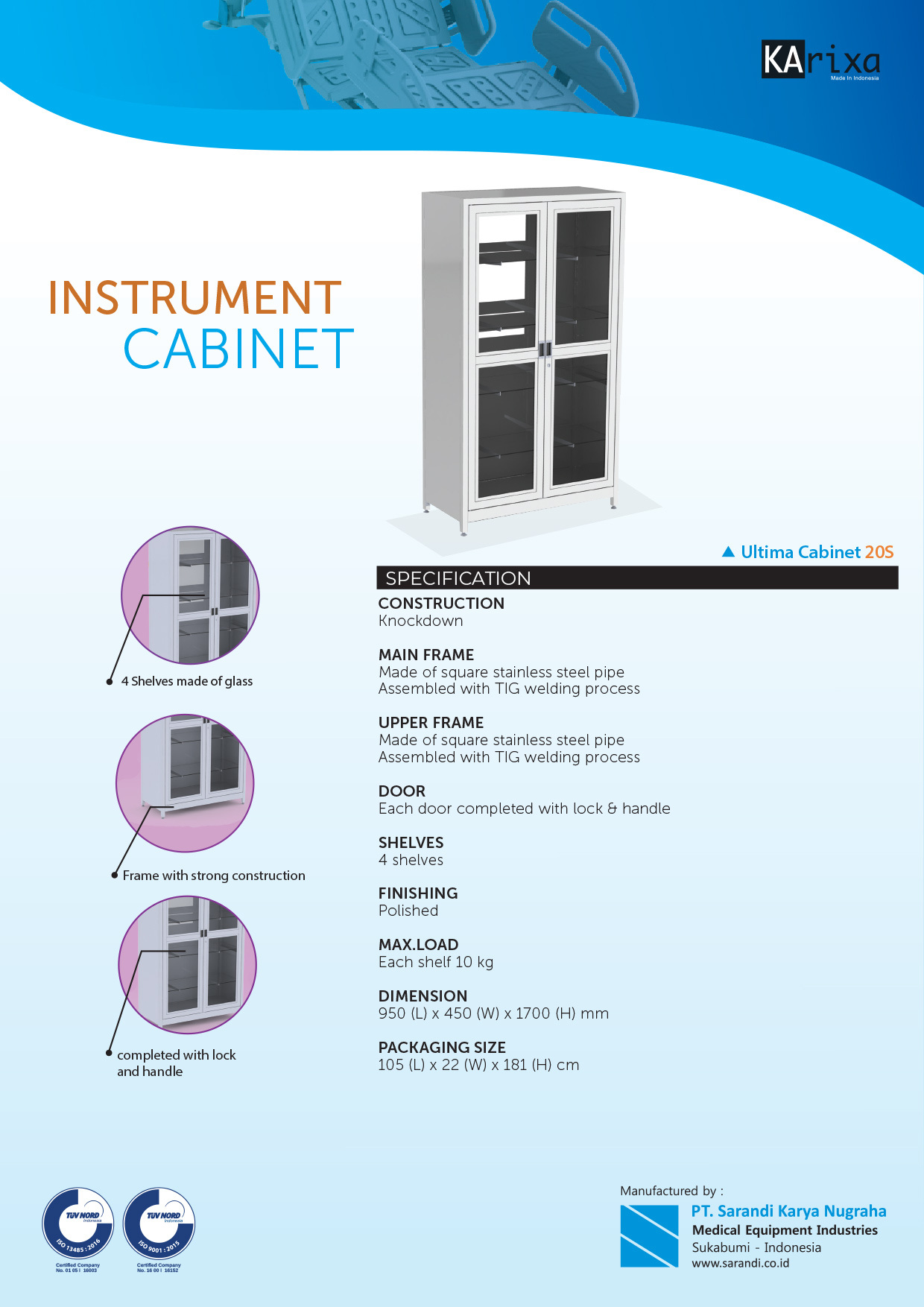 Instrument Cabinet Ultima Cabinet 20S (FLYER) – PT Sarandi Karya Nugraha