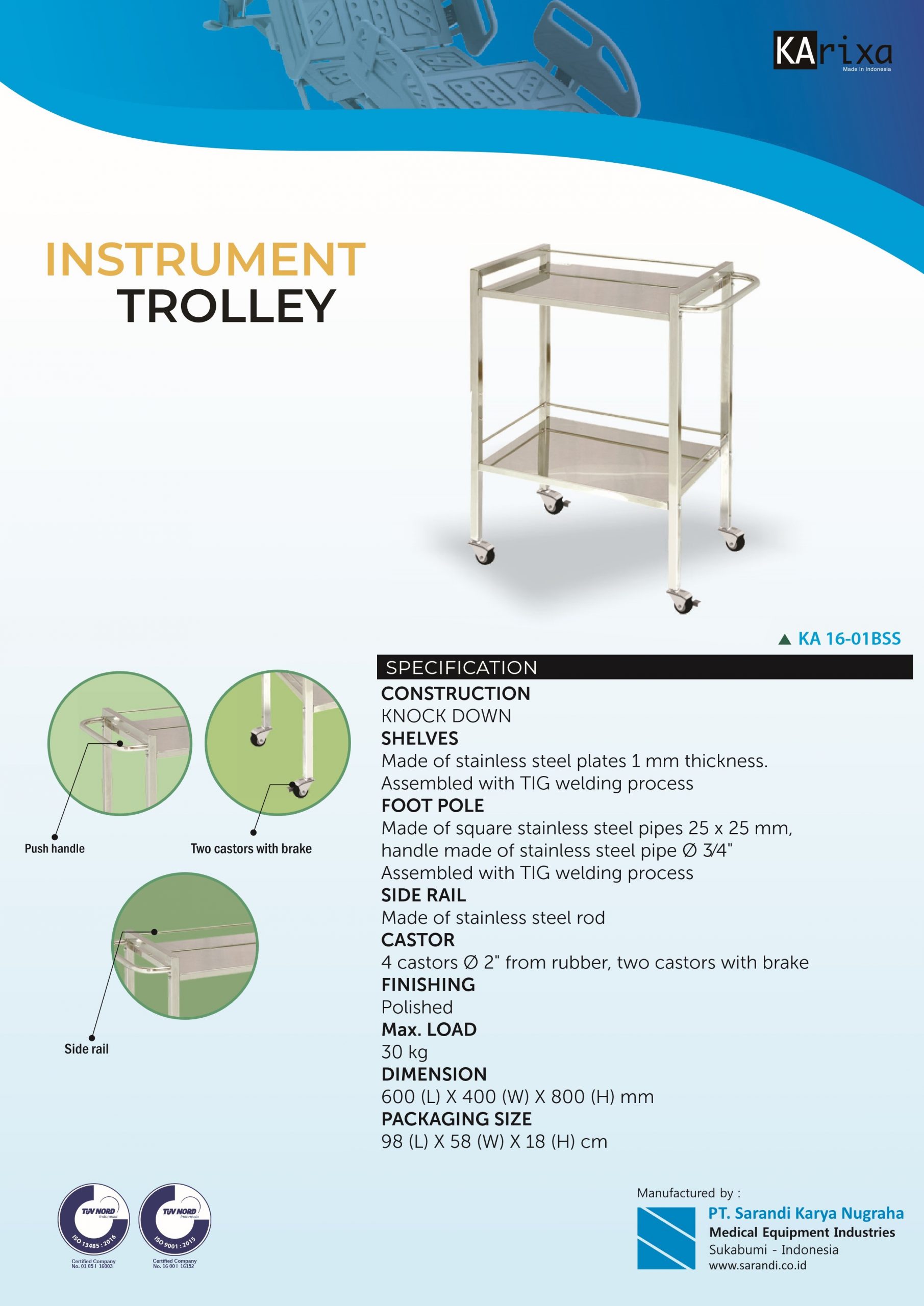 Instrument Trolley – PT Sarandi Karya Nugraha
